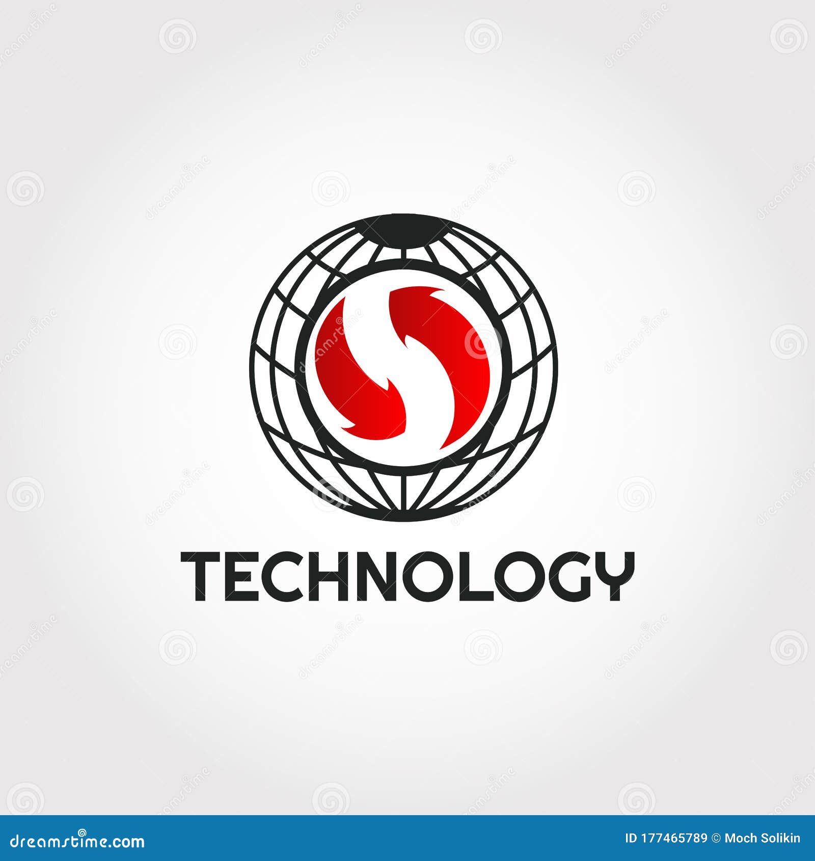 Technology Logo Design, Earth and Arrow Combination, Illustration ...