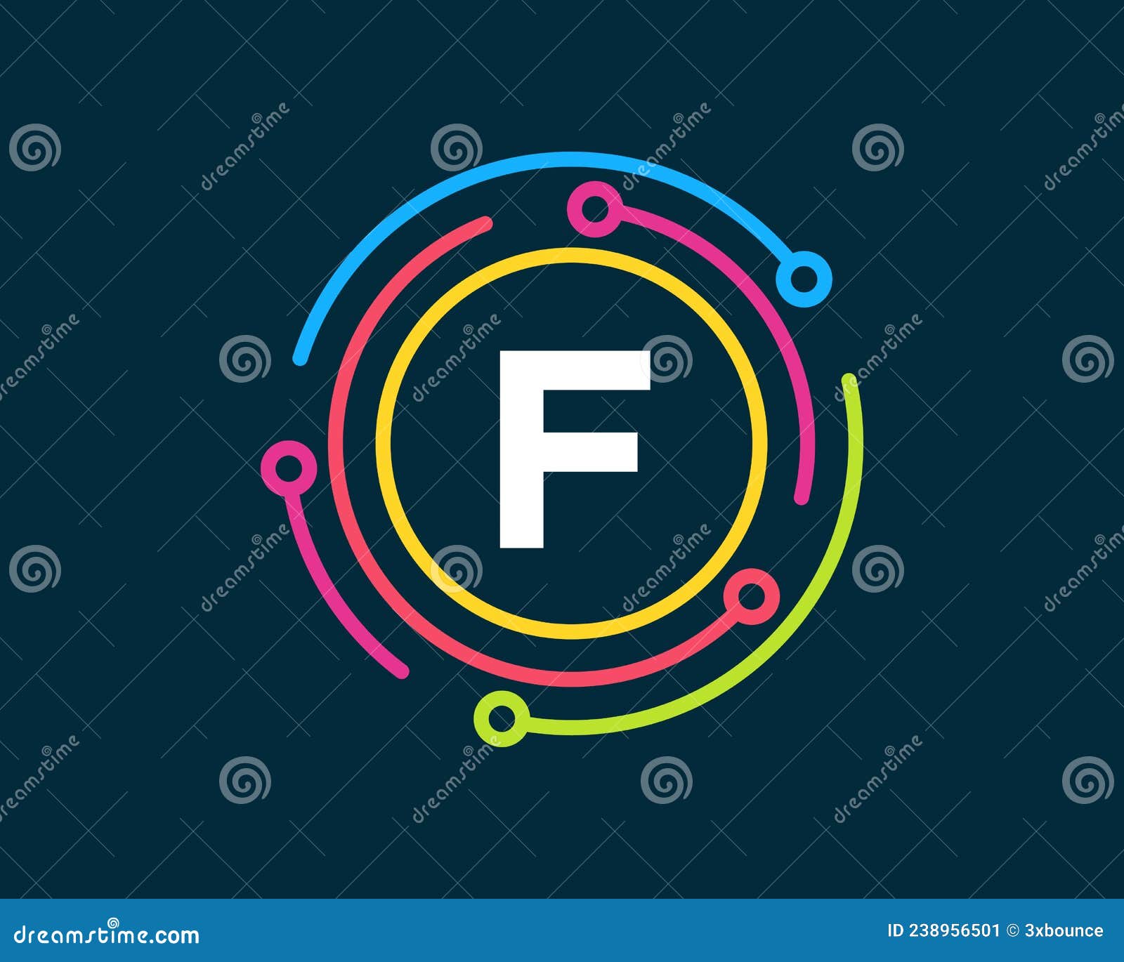 Technology Logo Design with F Letter Concept. Letter F Technology Logo ...