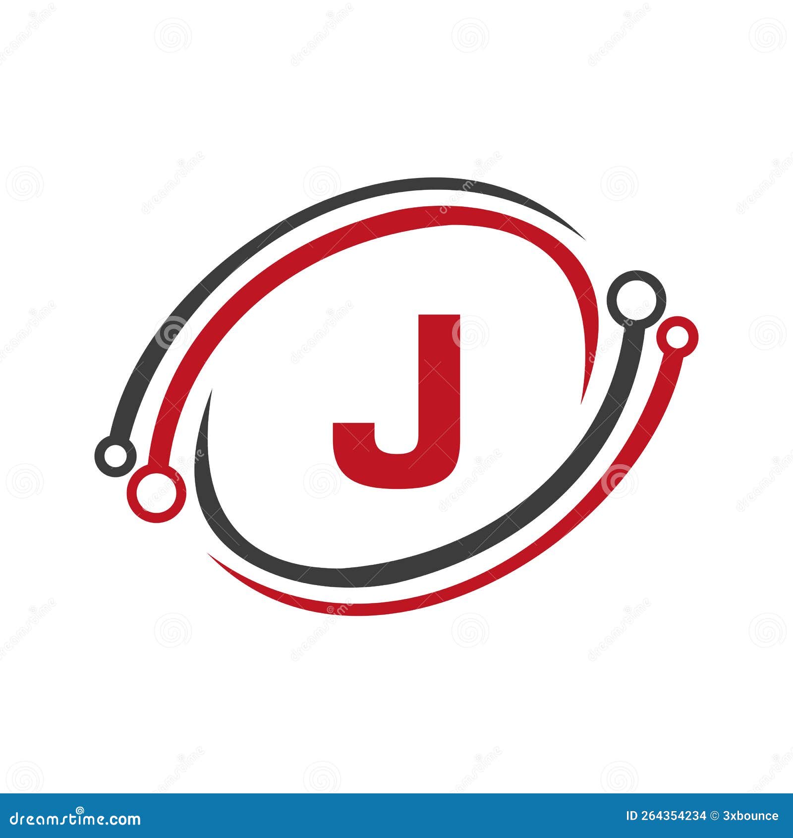 Technology Logo Design on J Letter Concept. Technology Network Logo ...