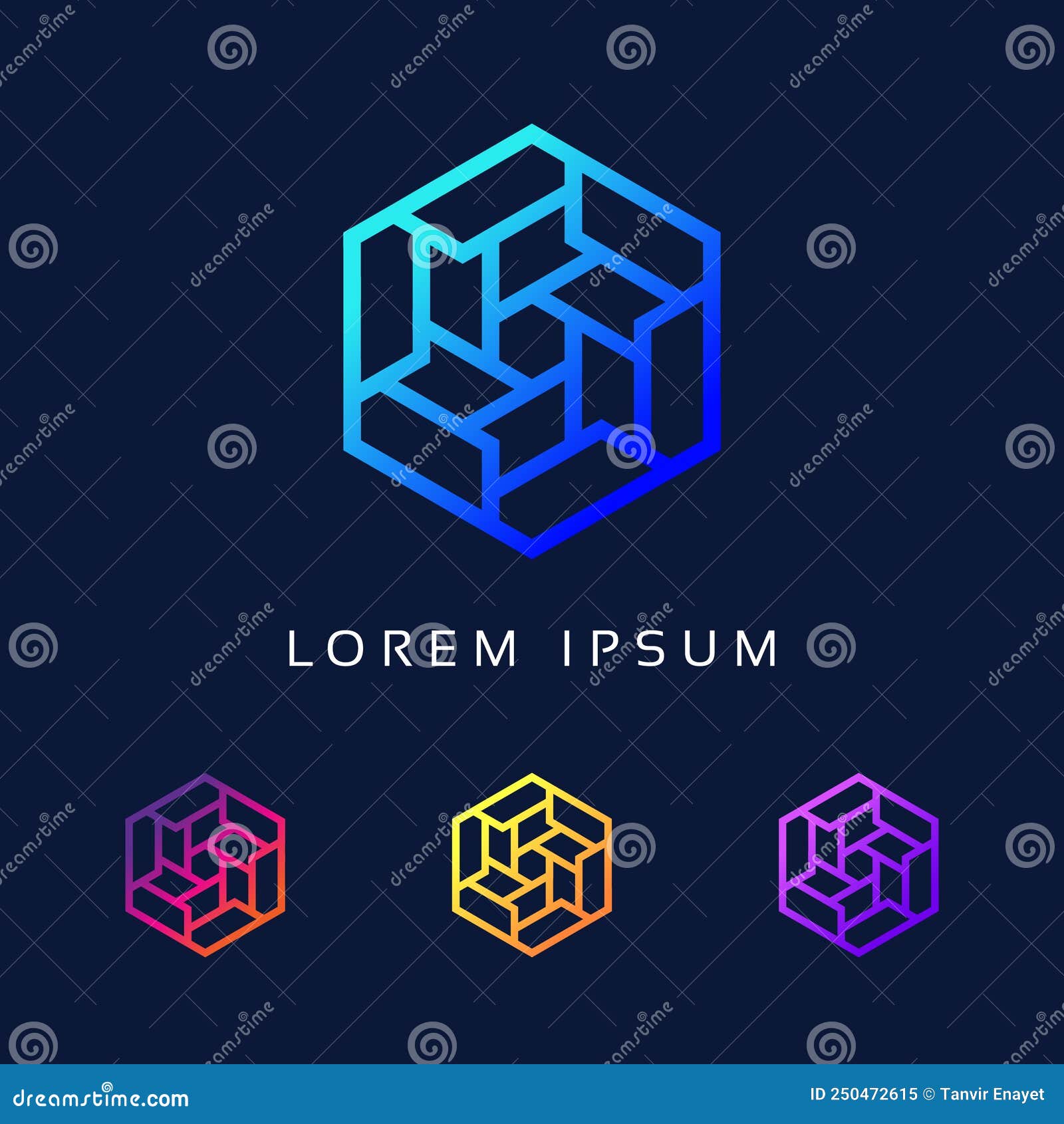Technology Logo Design - Polygon Shape Logo Design Element Unique ...