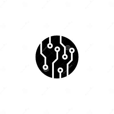 Technology Logo Design, Technology Icon on White Background Stock ...