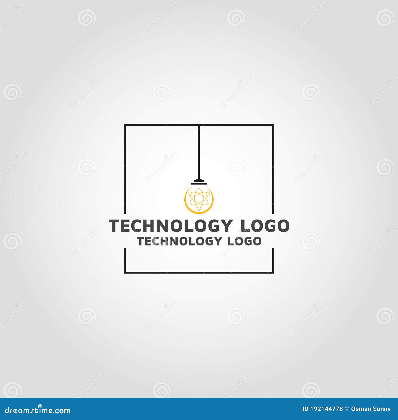 Technology Logo Design Template Idea and Inspiration Stock Illustration ...