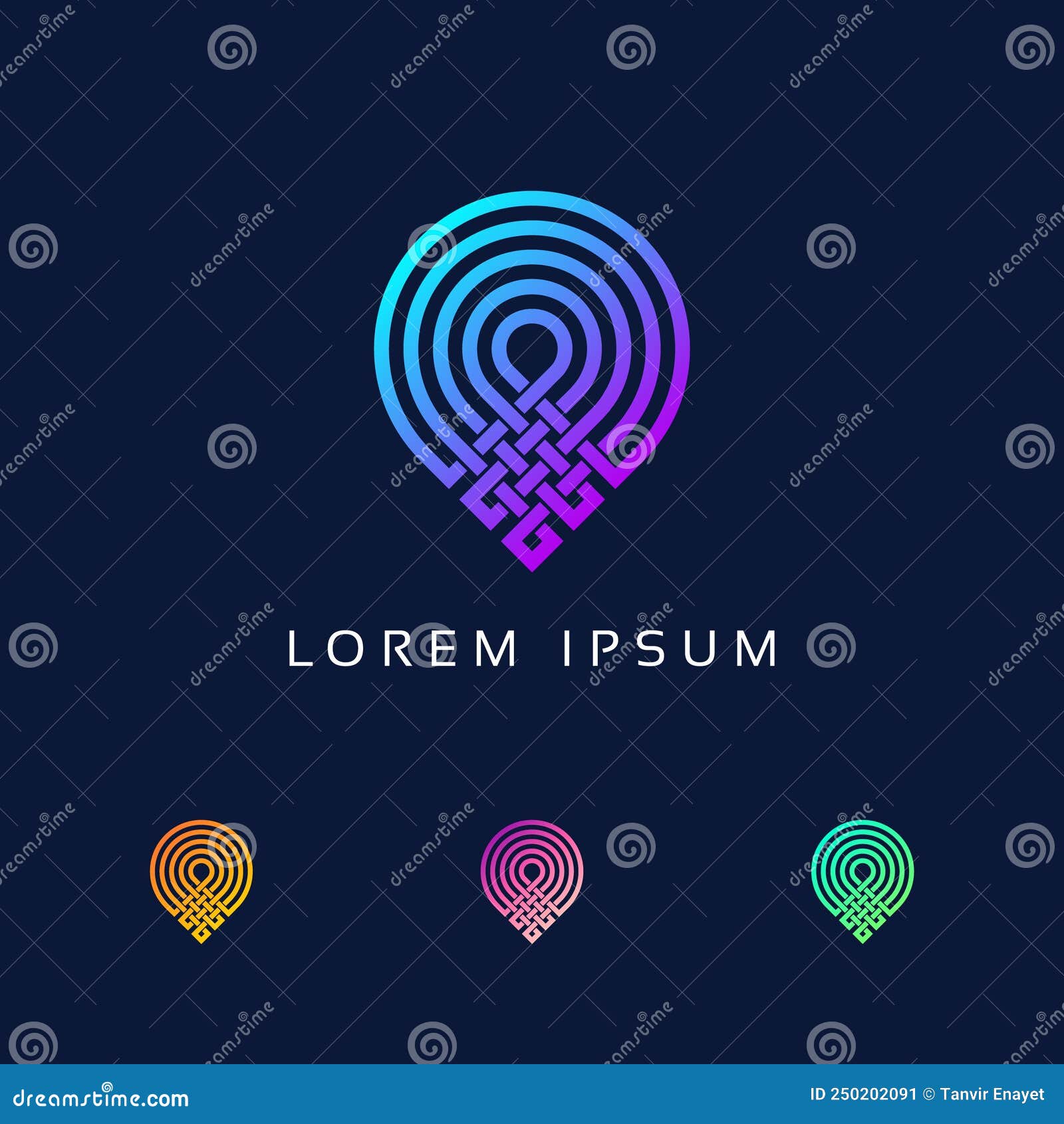 Technology Logo Design Vector, Emblem, Concept, Creative Symbol Icon ...