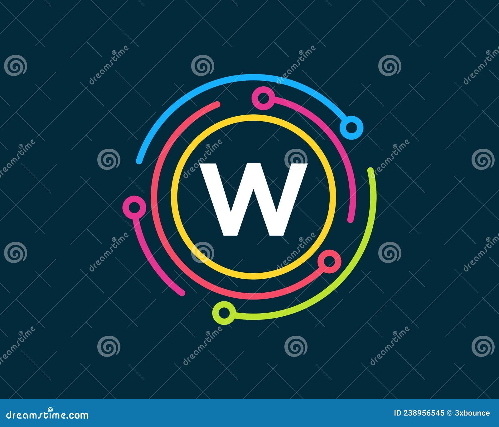 Technology Logo Design with W Letter Concept. Letter W Technology Logo ...