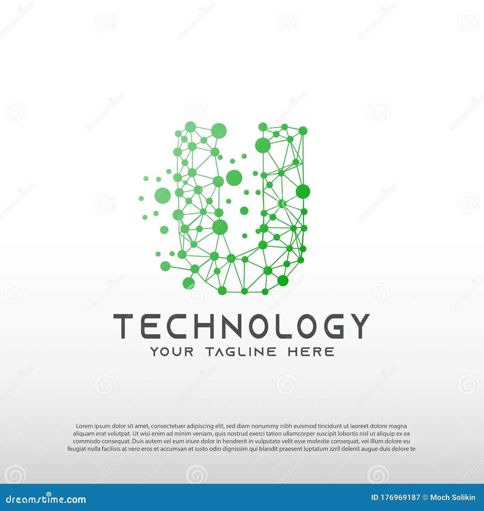 Technology Logo with Initial U Letter, Network Icon -vector Stock ...