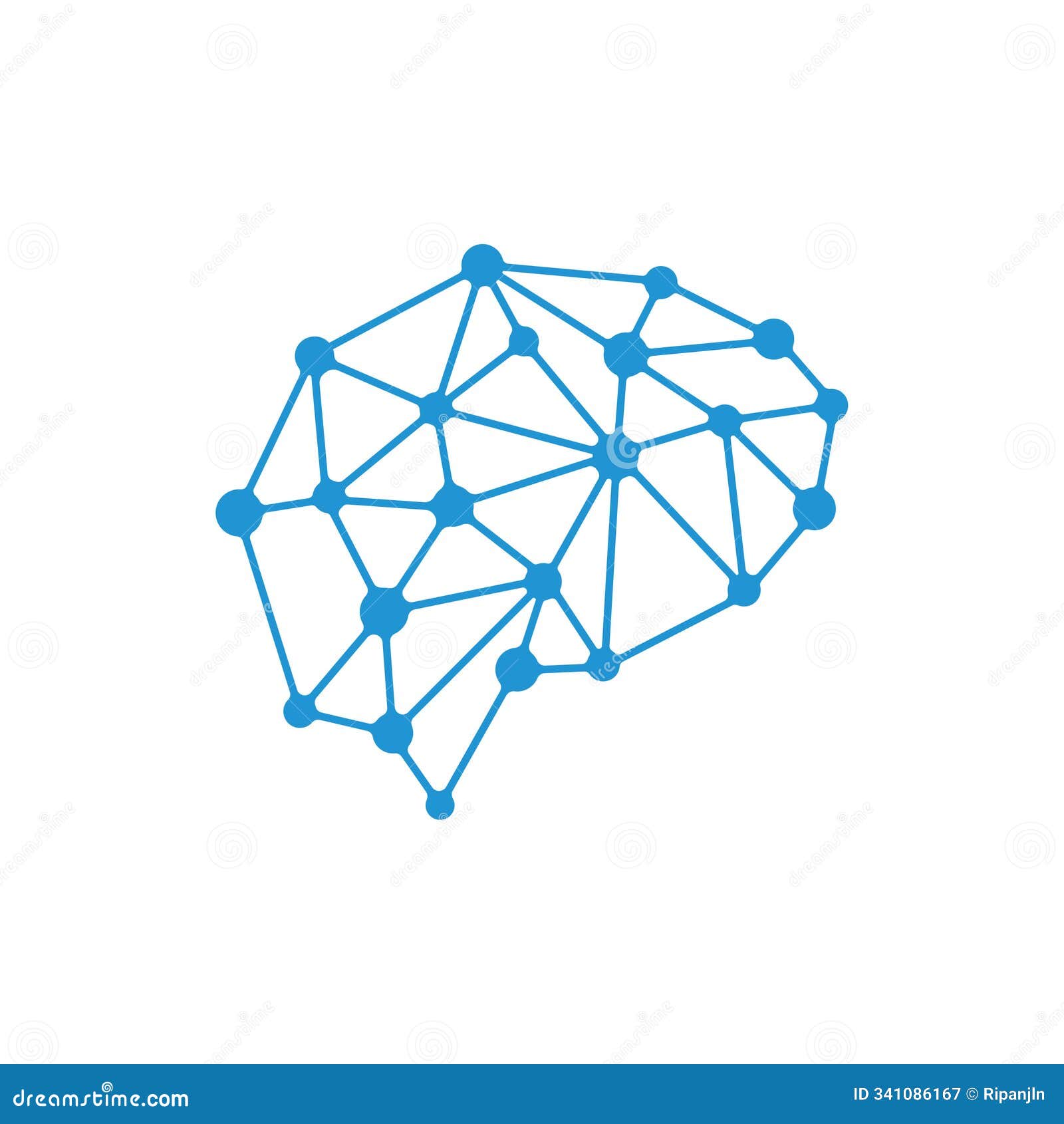 Human Brain with Intelligent Mind Logo Design Stock Illustration ...