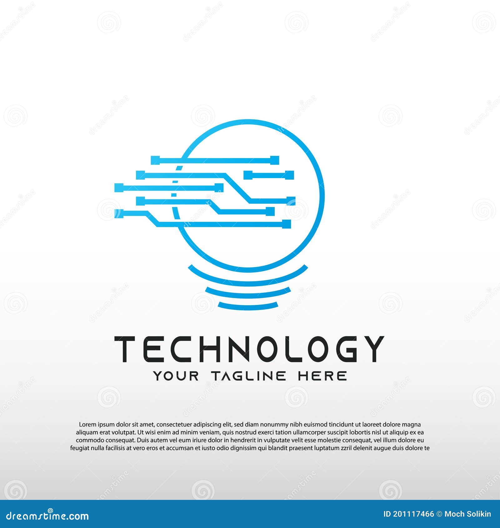 Technology Logo with Light Bulb Concept. Bulb Idea Stock Vector ...