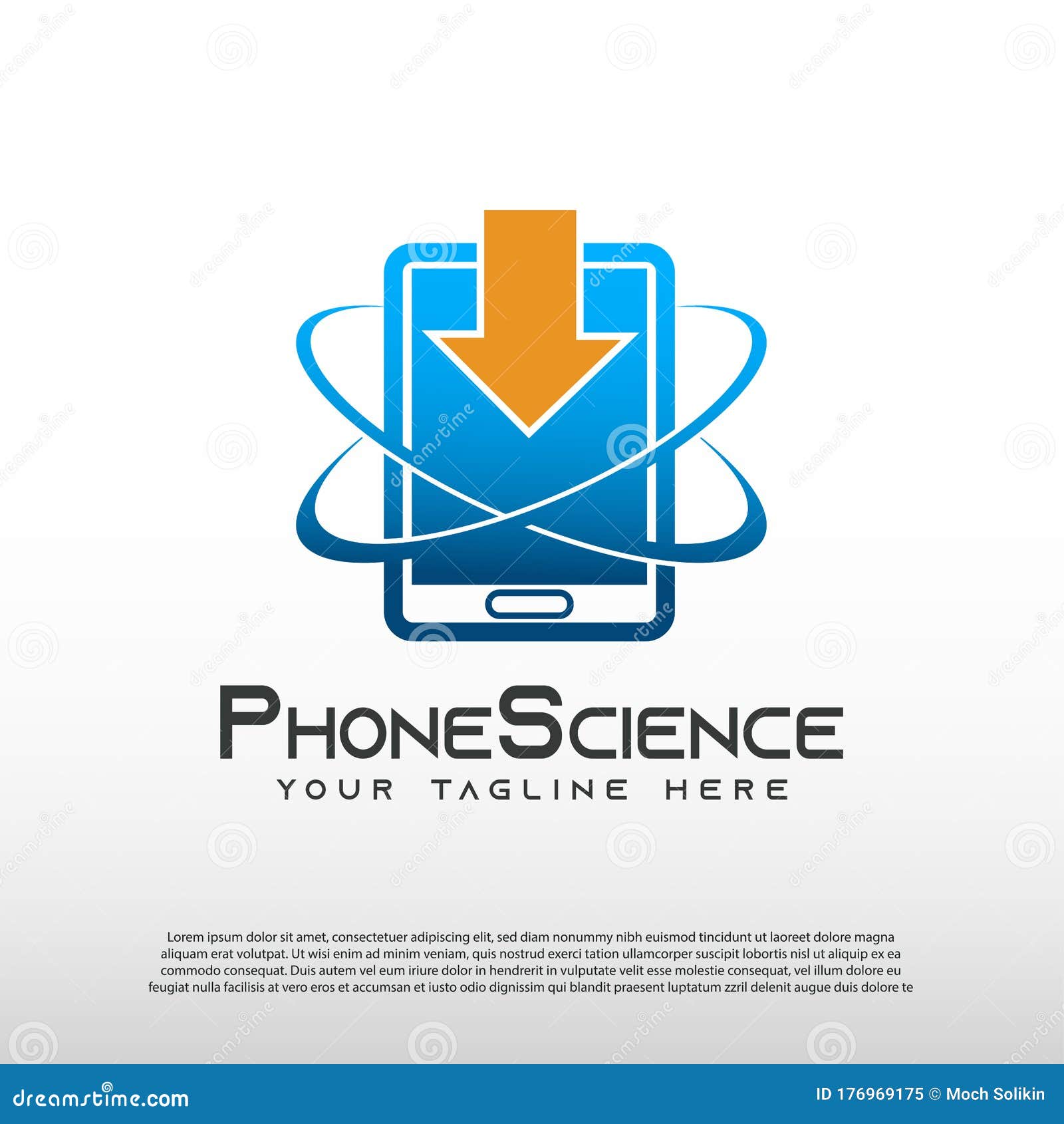 Technology Logo with Mobile Phone Concept, Technology Icon ...