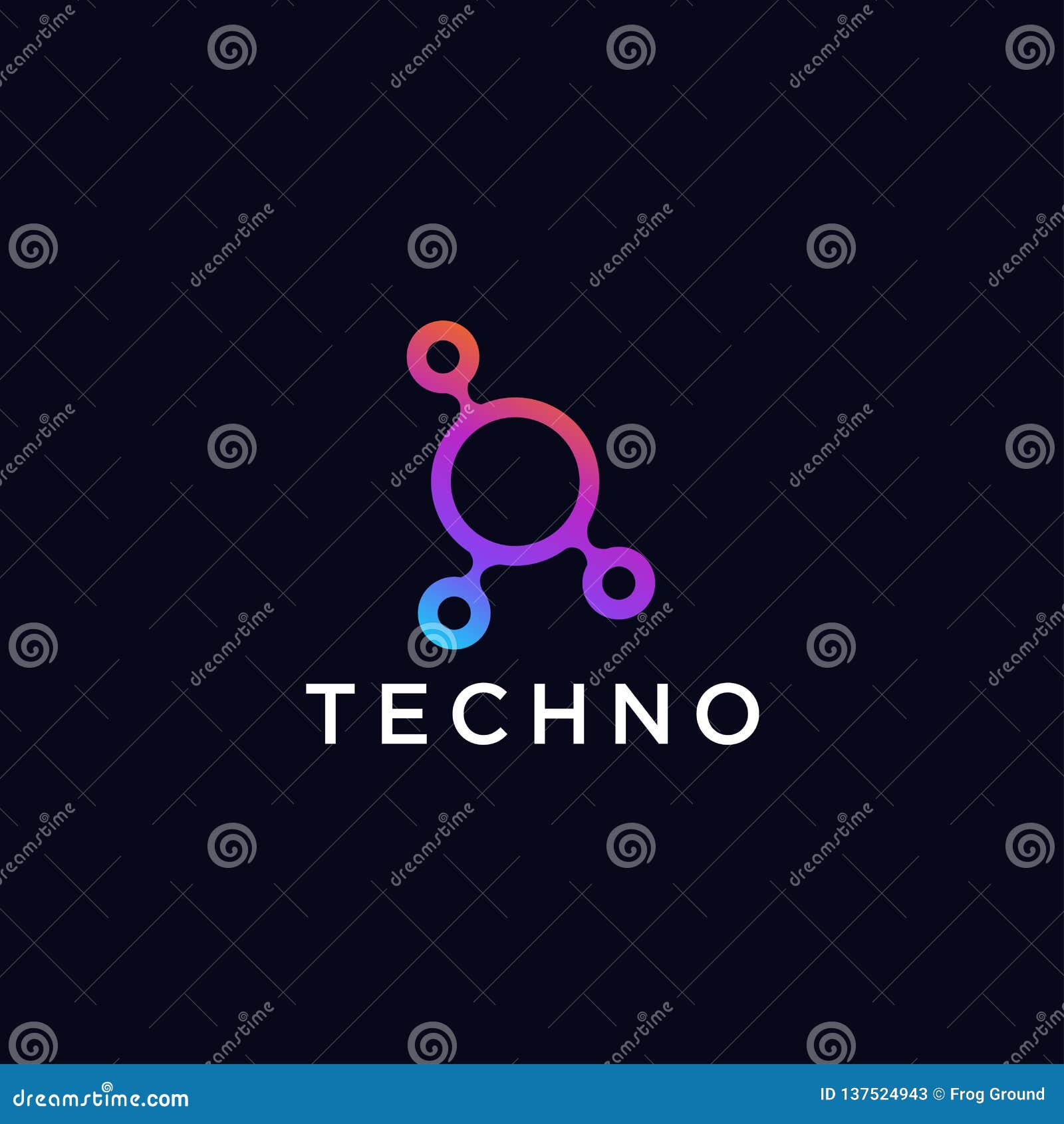 Technology Logo Simple Tech Design. Vector Creative Abstract Circle ...