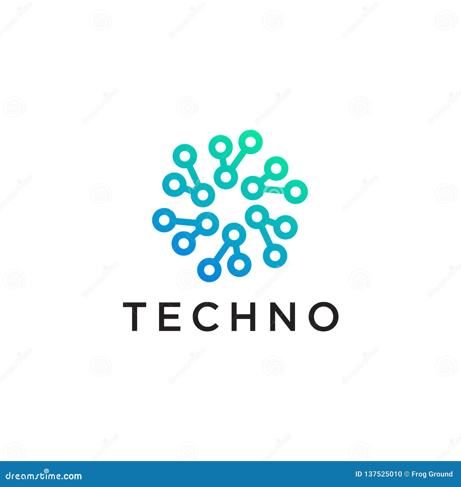 Technology Logo Simple Tech Design. Vector Creative Abstract Circle ...