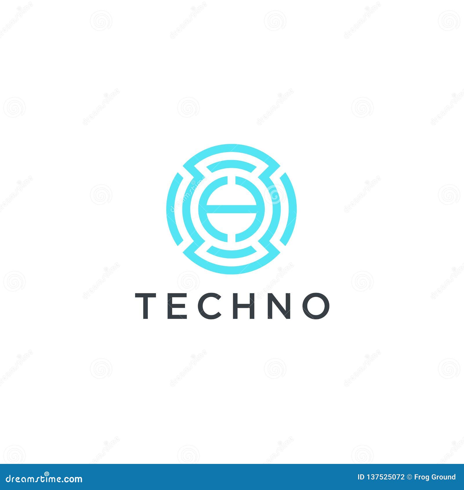 Technology Logo Simple Tech Design. Vector Creative Abstract Circle ...