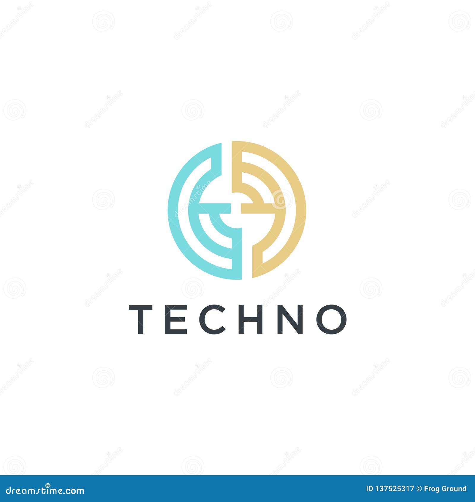 Technology Logo Simple Tech Design. Vector Creative Abstract Circle ...