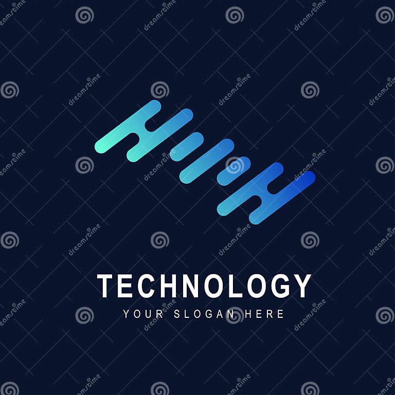 Technology Logo Simple Tech Design. Vector Creative Abstract Modern ...
