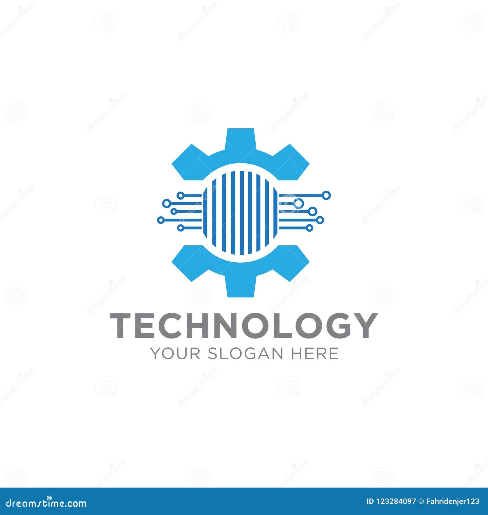 Creative Abstract Technology Concept Logo Design Template Stock Vector ...