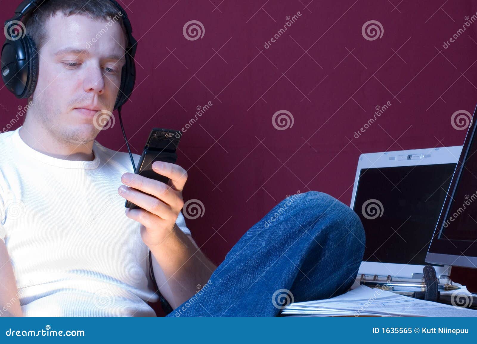 Technology Man stock image. Image of electronics, information - 1635565