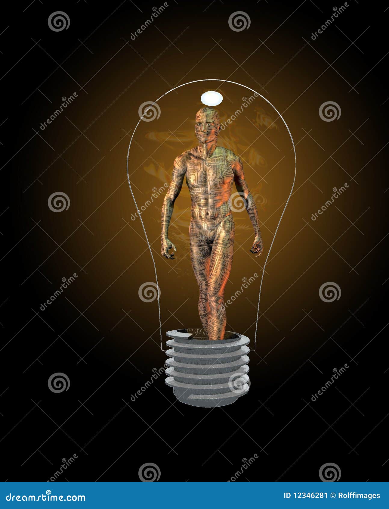 Technology Man Idea stock illustration. Illustration of business - 12346281