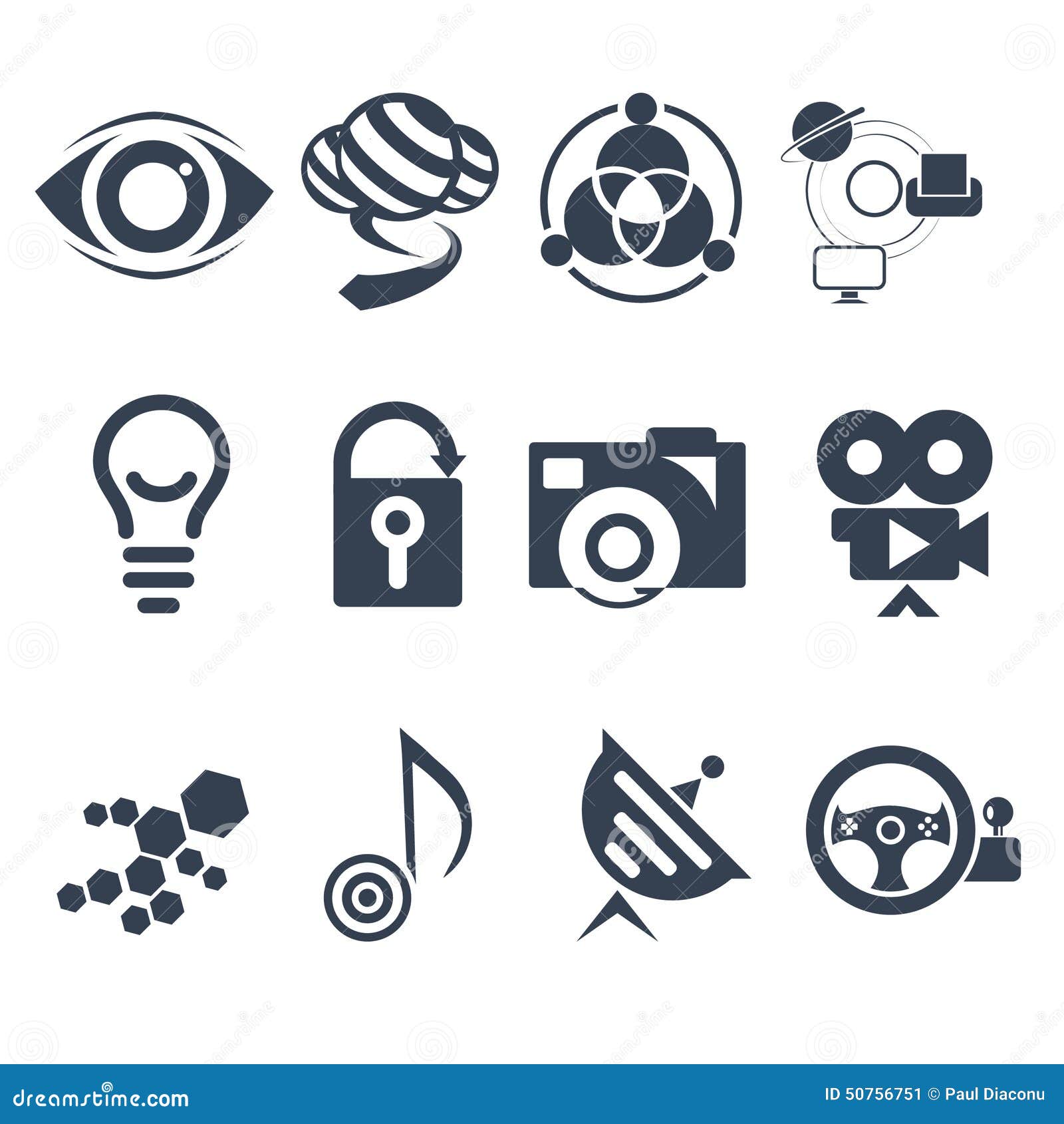 Technology mark set stock vector. Illustration of audio - 50756751