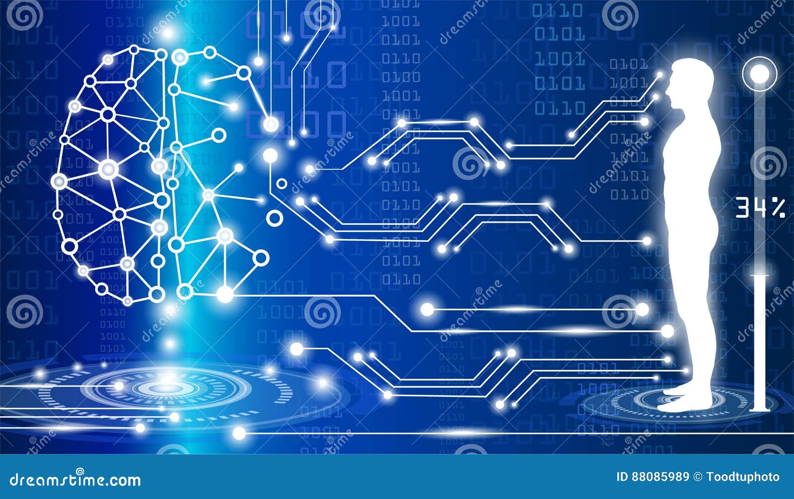 Technology Medical Science in Future Stock Vector - Illustration of ...