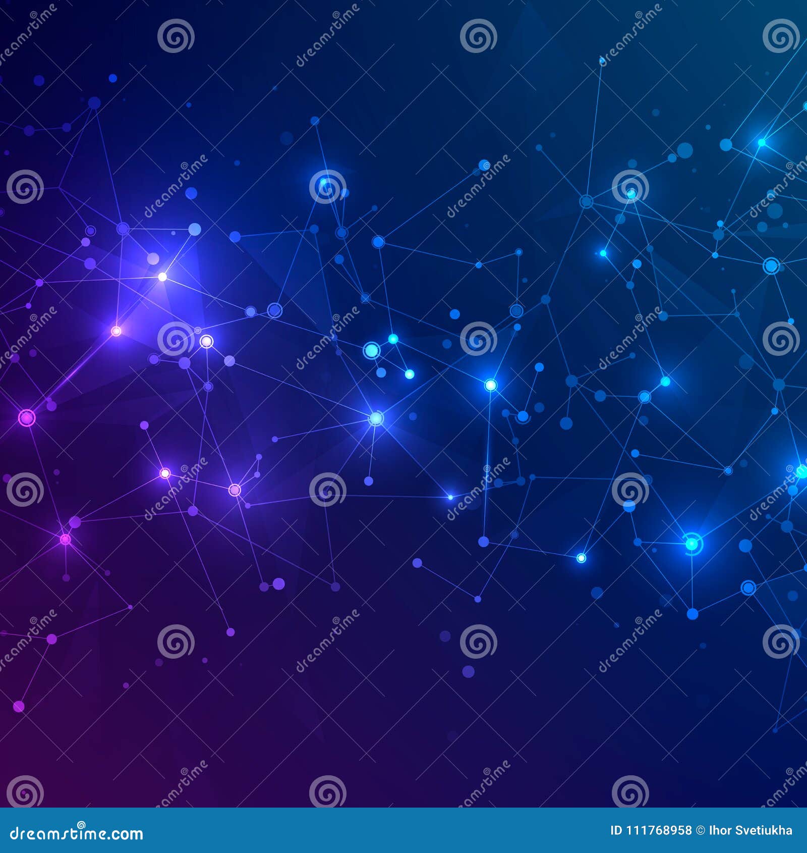 Technology Mesh with Polygonal Shapes on Dark Blue and Purple ...