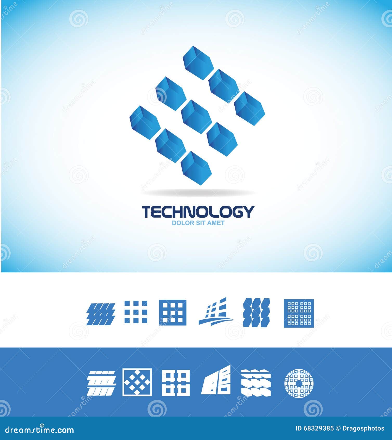 Technology microchip logo stock vector. Illustration of brand - 68329385