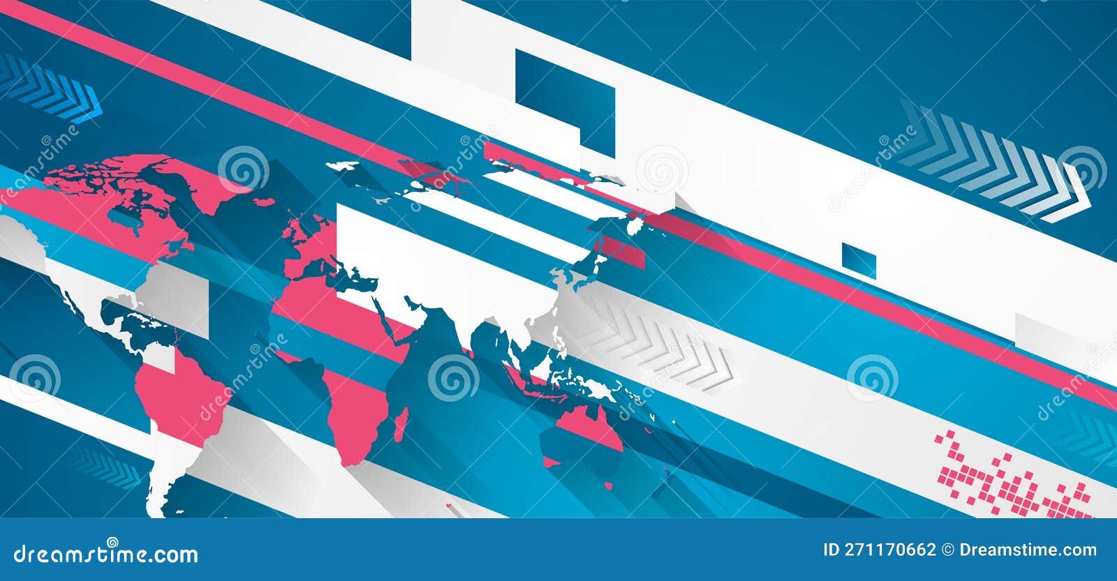 Technology Minimal Flat Background with World Map Stock Vector ...