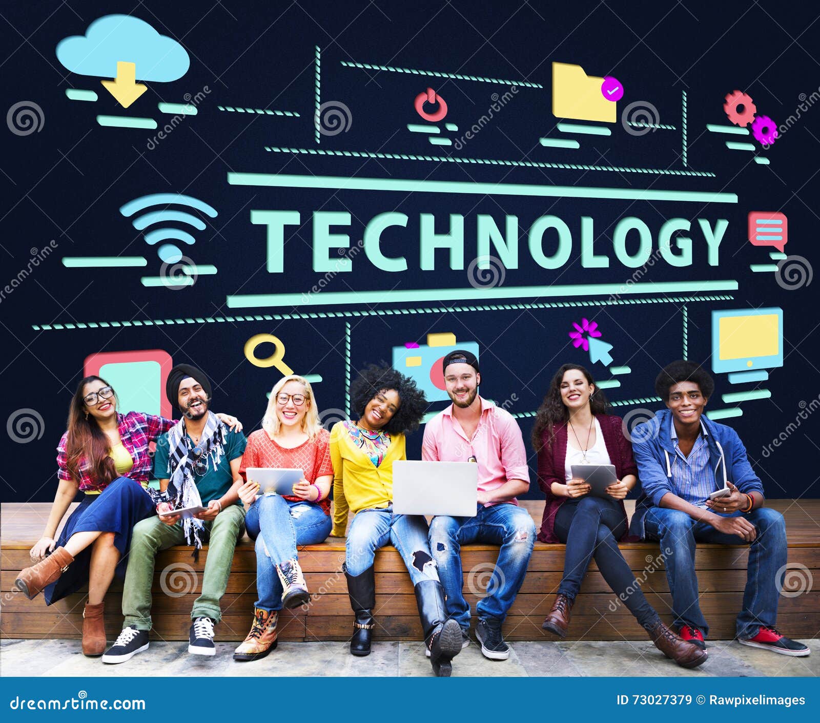 Technology Modern Device Connection Network Concept Stock Image - Image ...