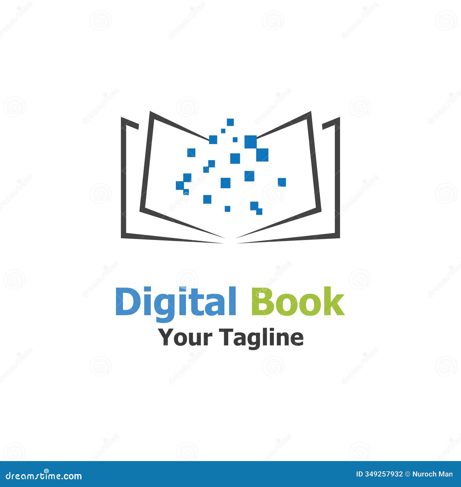 Technology Modern Digital Book Logo Vector Icon Illustration Design ...