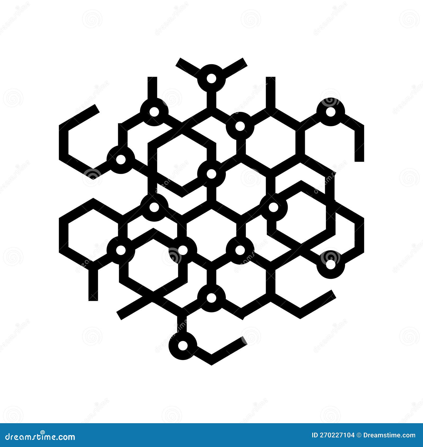 Technology Molecular Structure Line Icon Vector Illustration Stock ...