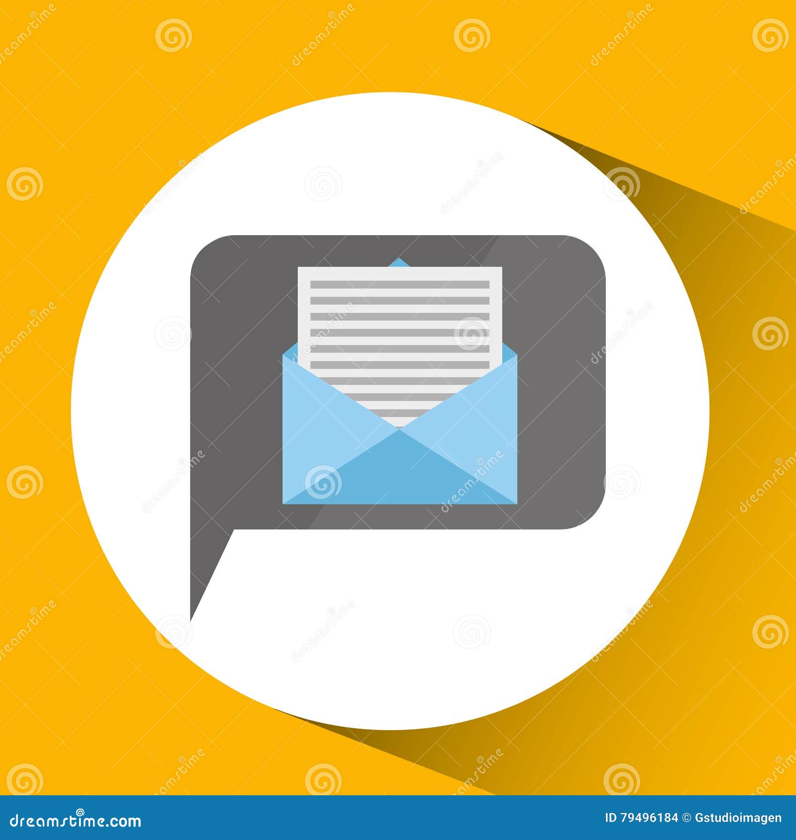 Technology Monitor Icon Email Message Isolated Stock Illustration ...