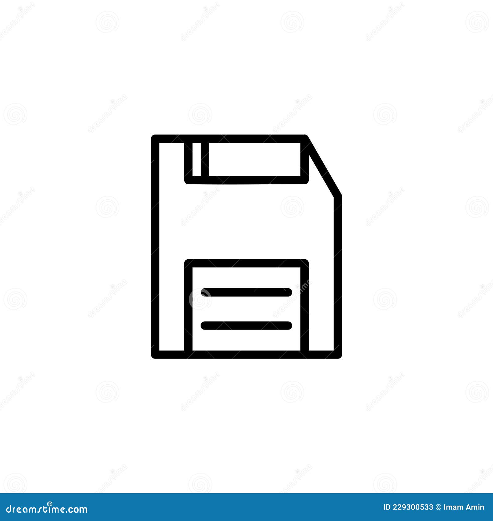 Disket Save Button Technology Monoline Symbol Icon Logo for Graphic ...