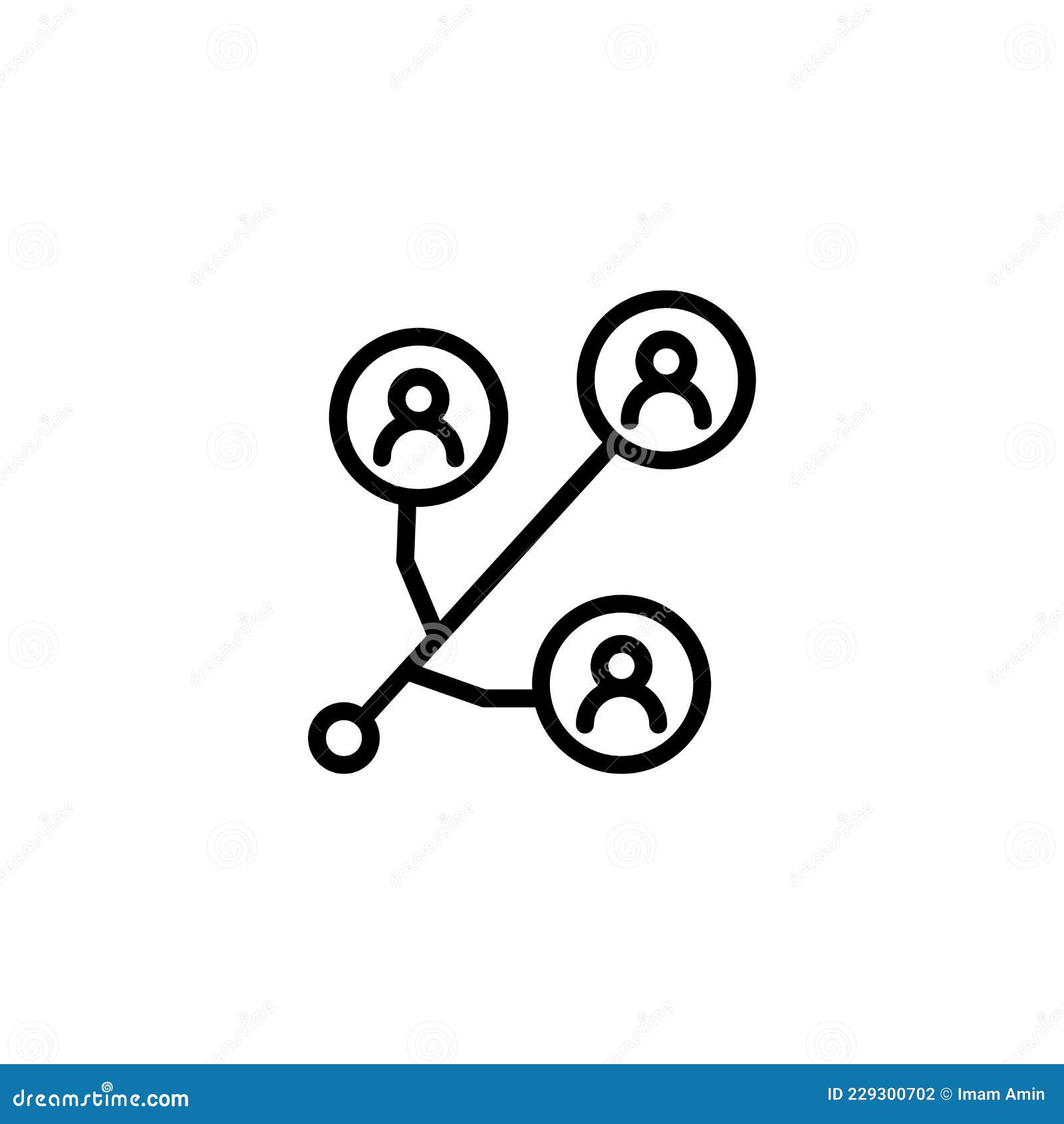Connection People Technology Monoline Symbol Icon Logo for Graphic ...