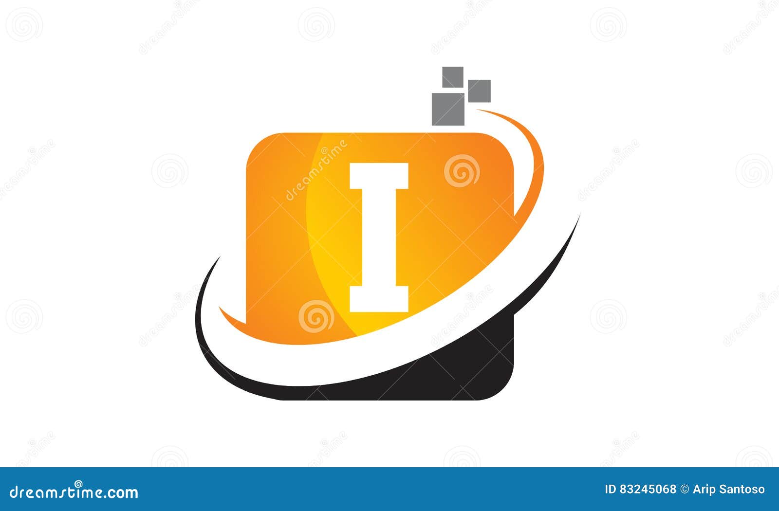 Technology Motion Synergy Initial I Stock Vector - Illustration of ...