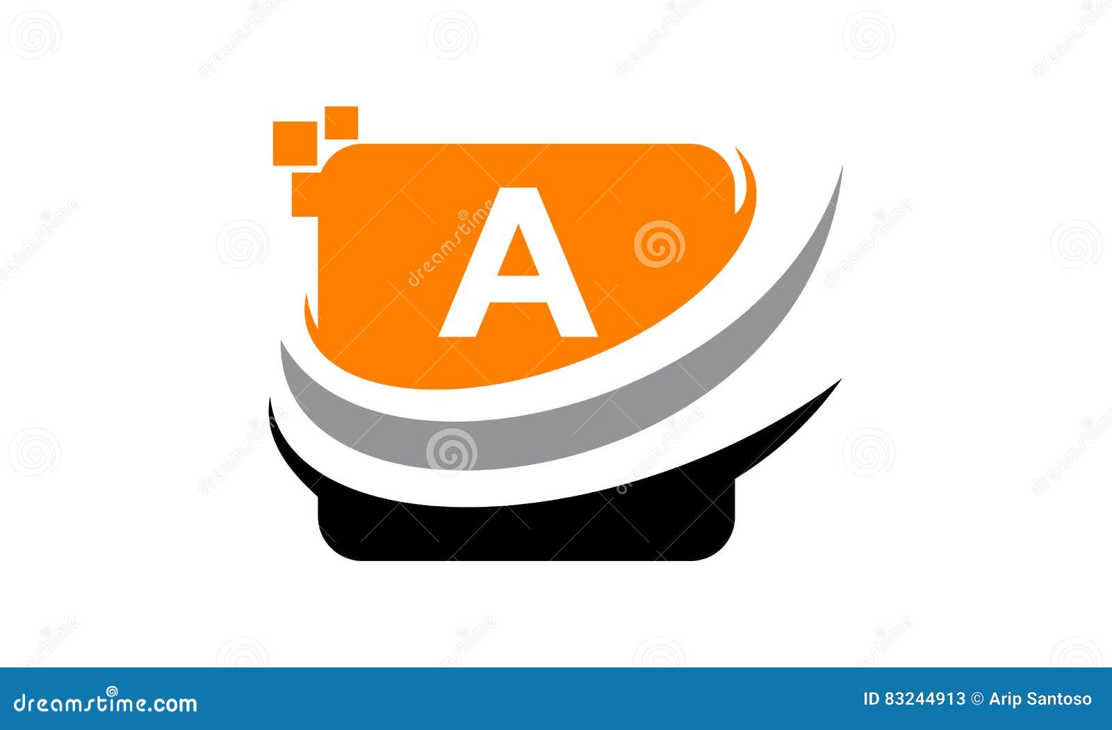 Technology Motion Synergy Initial a Stock Vector - Illustration of ...