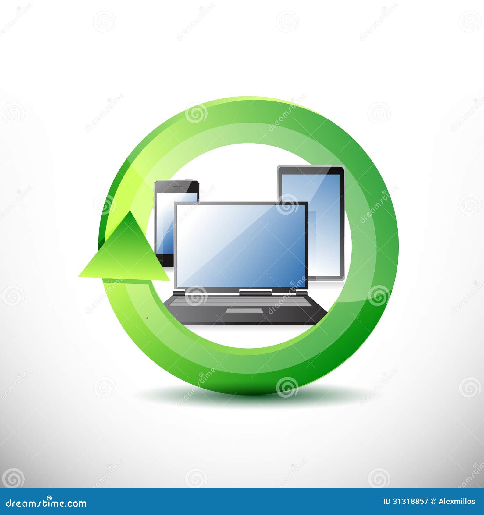 Technology on the move. stock illustration. Illustration of moving ...