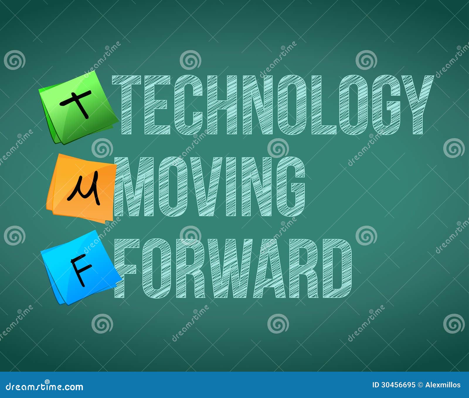Technology moving forward stock illustration. Image of post - 30456695