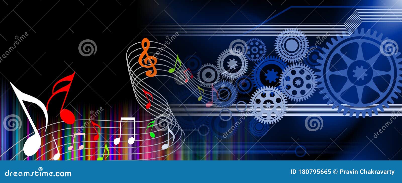 Technology Music Background with Cogs. Technology Web Background ...