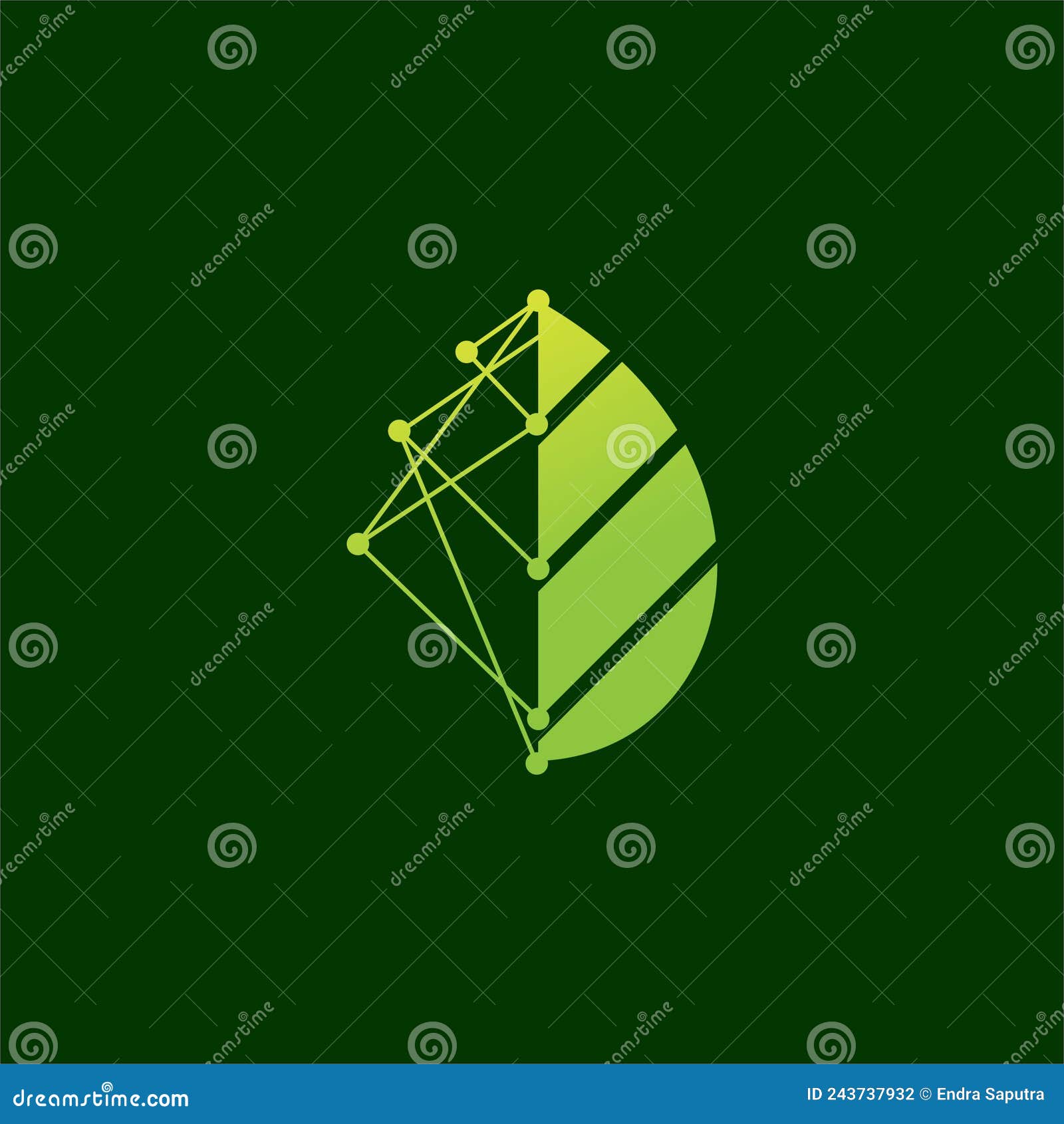 Technology Nature Logo. Combination Leaf and Network Stock Vector ...