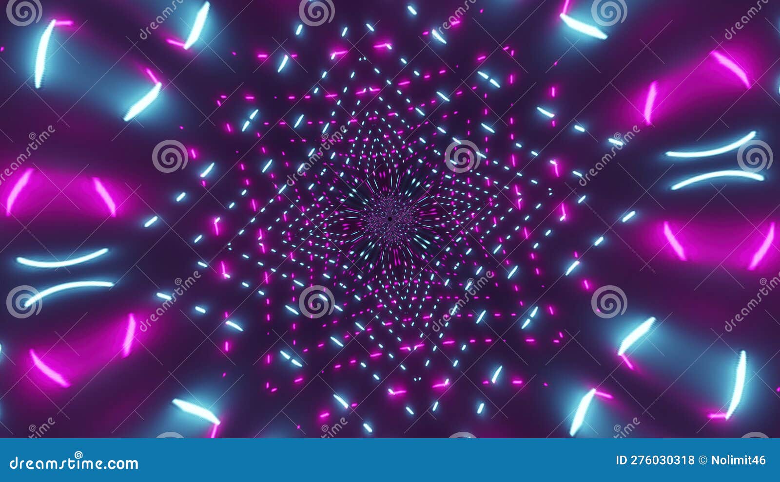 Technology neon tunnel stock illustration. Illustration of illumination ...