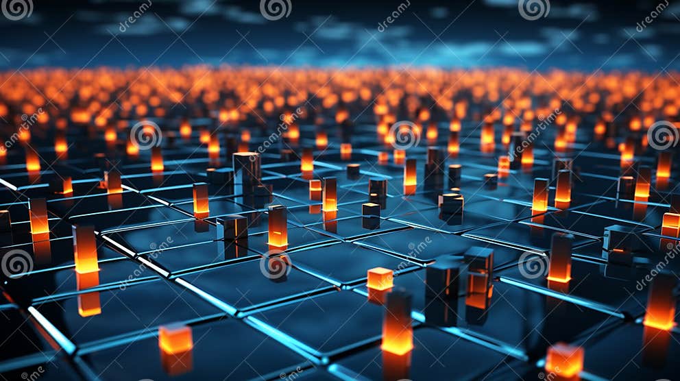 Technology Network Background. 3d Rendering, 4k Ultra Hd Stock ...