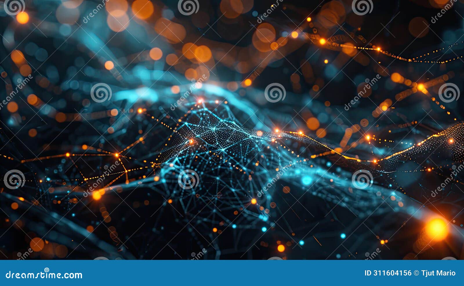 Futuristic Technology Network Background Stock Illustration ...