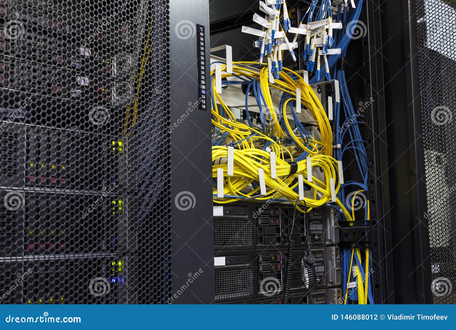 Technology Network Cable Network Server Room Routers with Fusebox Panel ...