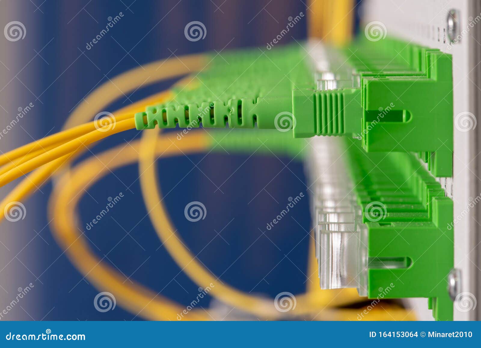 Network Data Center with Fiber Optical Cables Stock Photo - Image of ...