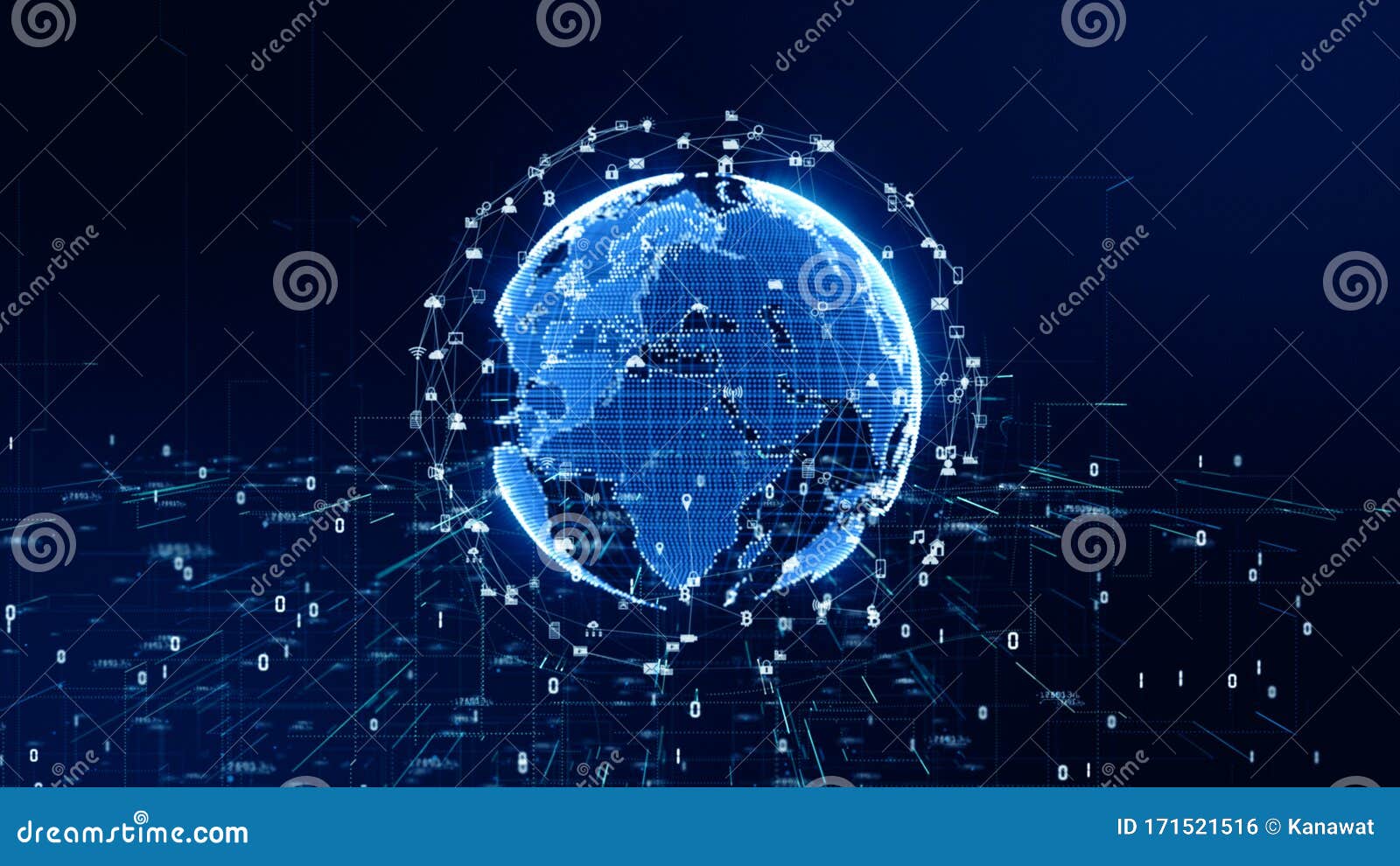 Technology Network Data Connection, Digital Network and Cyber Security ...