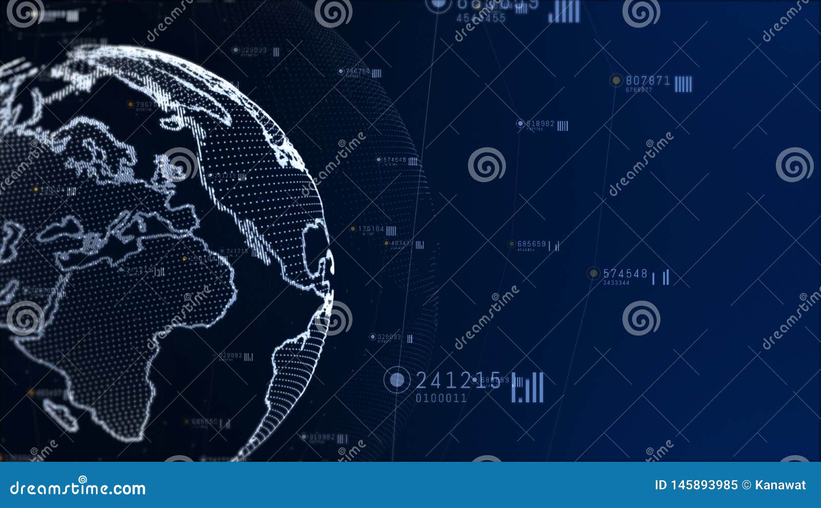 Technology Network and Data Connection. Earth Element Furnished by Nasa ...