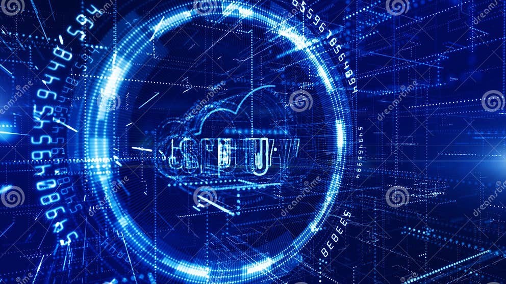 Technology Network and Data Connection, Secure Data Network Digital Cloud Computing, Cyber ...