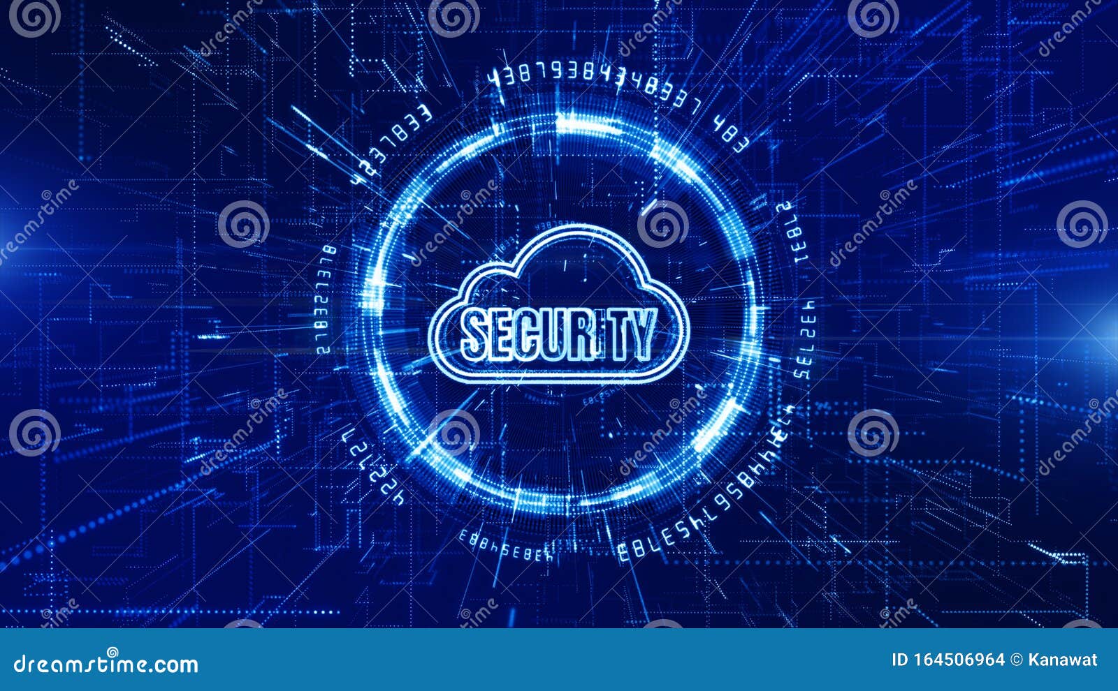 Technology Network and Data Connection, Secure Data Network Digital Cloud Computing, Cyber ...
