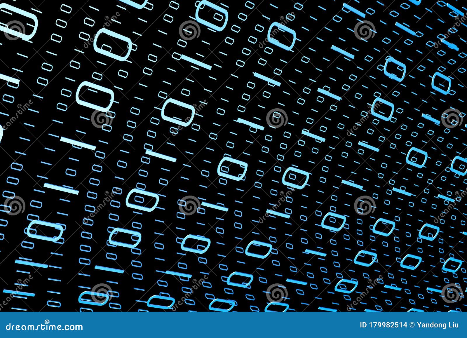 Technology Network Digital Binary Code, Big Data Transmission and ...