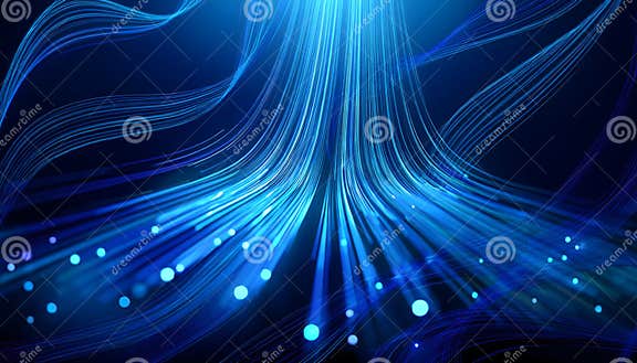 Technology Network Digital Data Flow Artificial Intelligence Data Analytics Processing Abstract ...