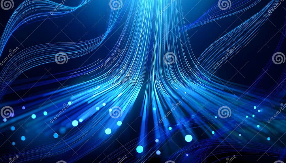 Technology Network Digital Data Flow Artificial Intelligence Data Analytics Processing Abstract ...