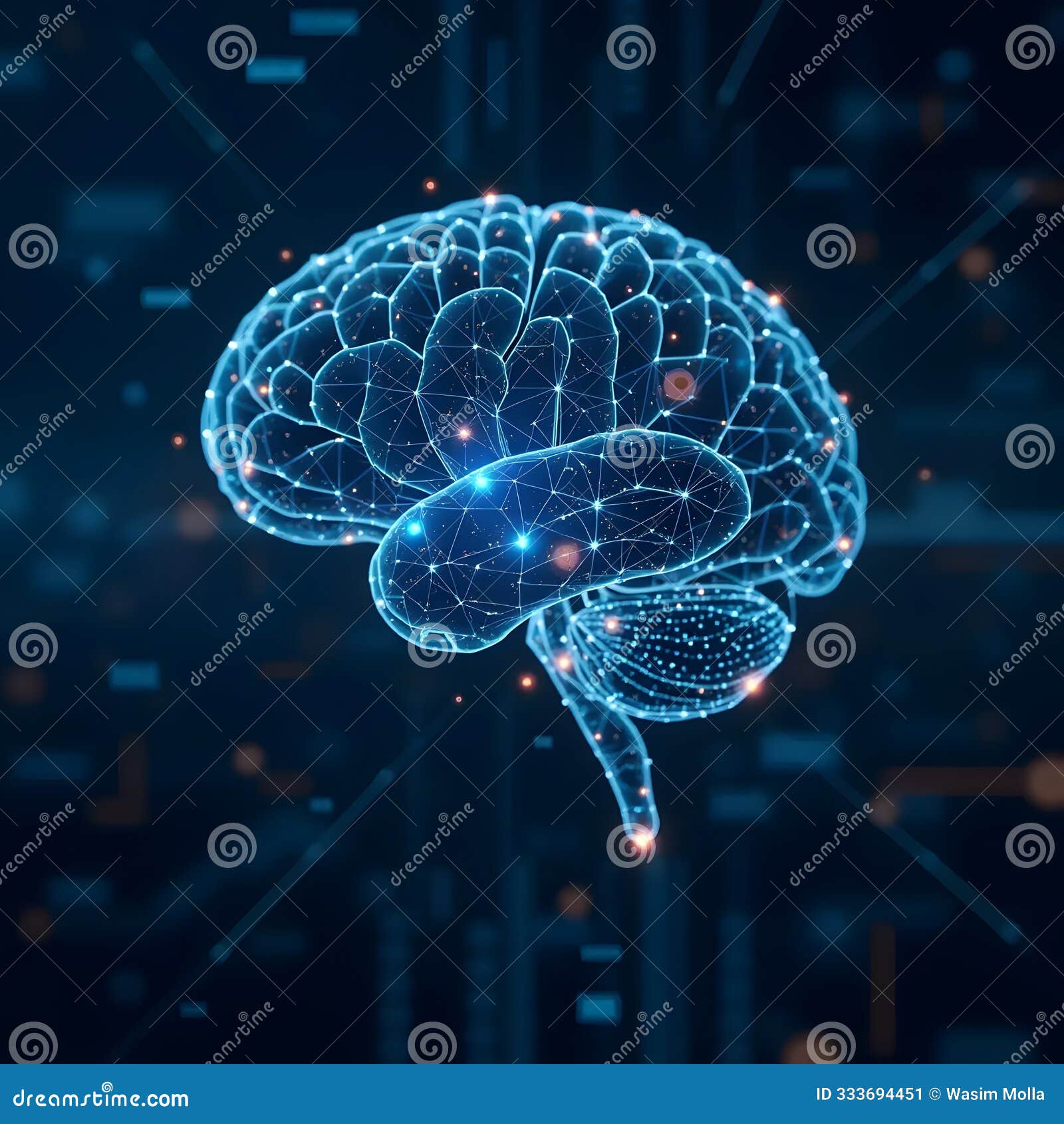 Technology Network Digital Data Flow Artificial Intelligence Data Analytics Processing Abstract ...